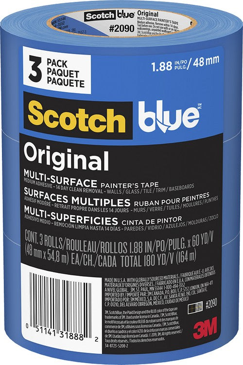 3M Scotch Blue Tape 2" 3pk | Shenandoah Paint